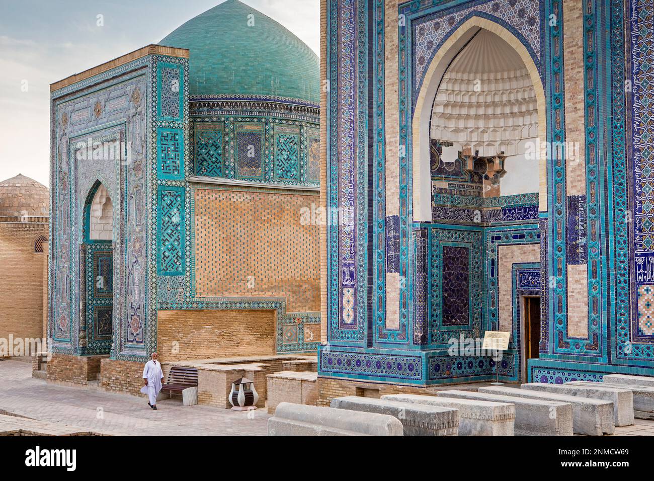 At right Ulugh Sultan Begim mausoleum and at left Ustad Ali mausoleum ...