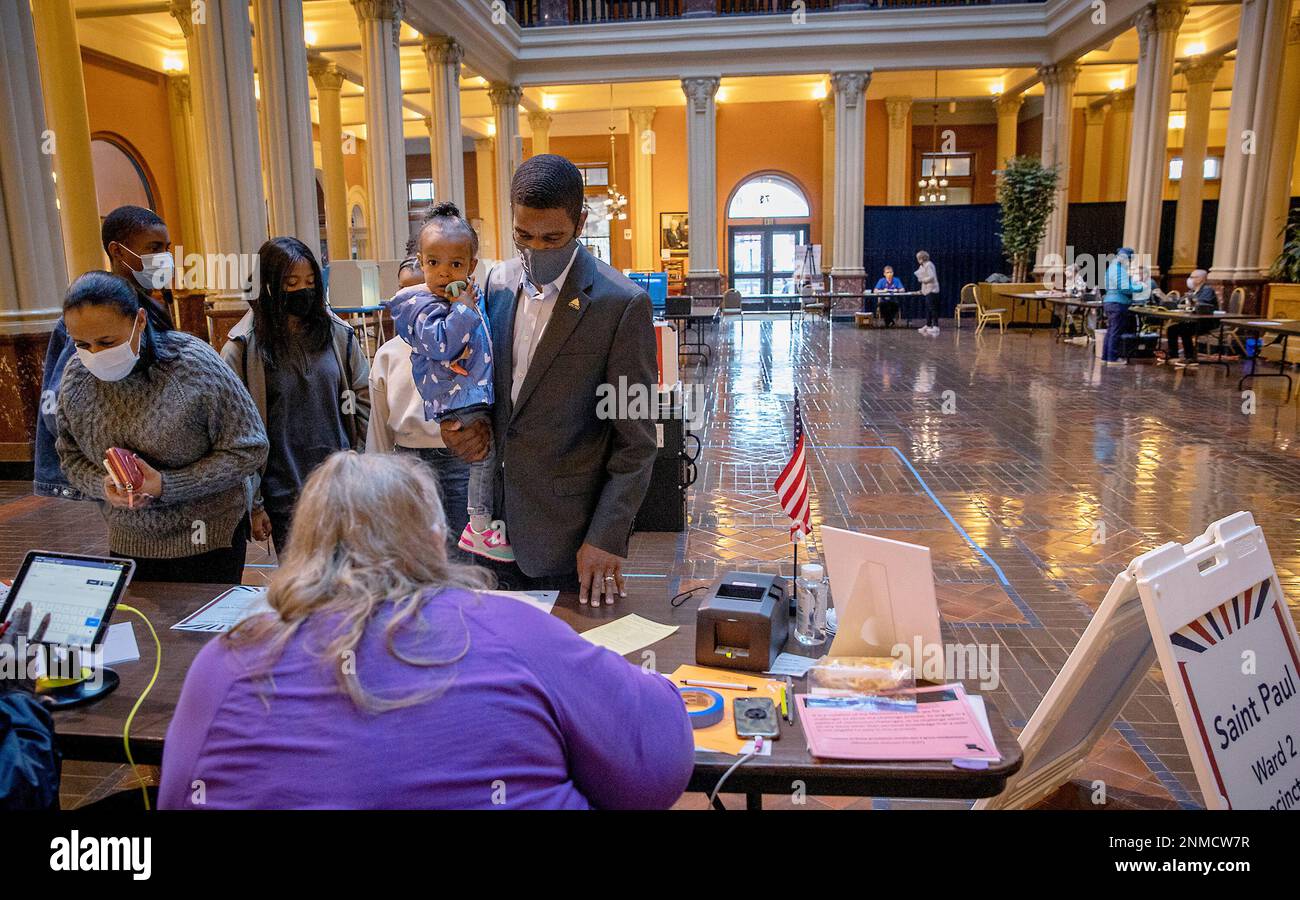 With his family by his side, Mayor Melvin Carter, holding Amila Carter ...