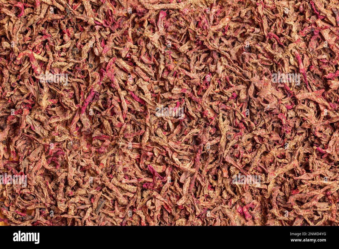 Dried beetroot flakes. Dehydrated edible beets. Food background ...