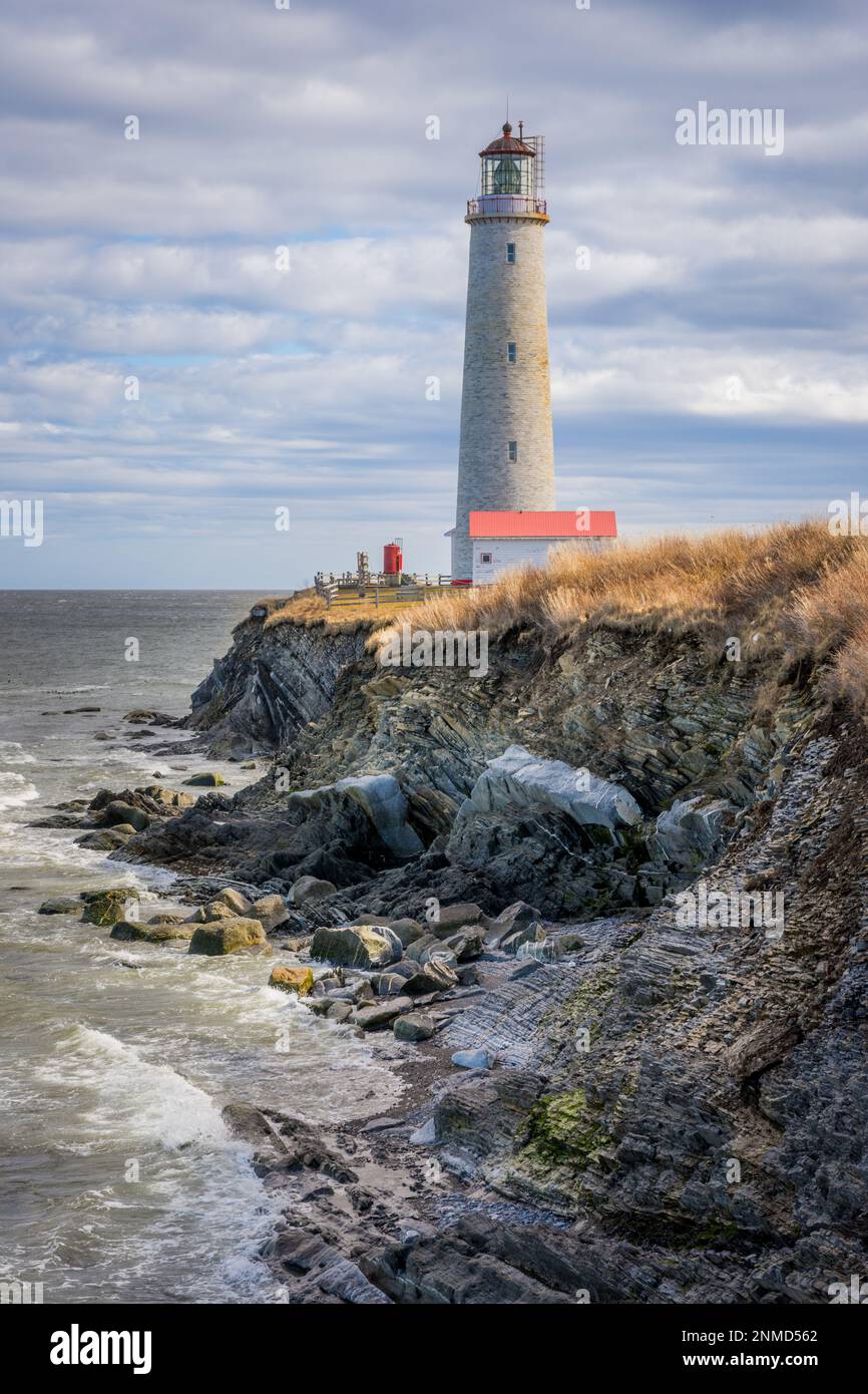Cap-des-Rosiers Lighthouse, Gaspesie, Quebec, Canada Stock Photo - Alamy
