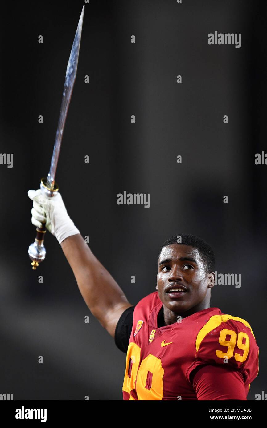 LOS ANGELES, CA - OCTOBER 30: USC Trojans linebacker Drake Jackson (99 ...