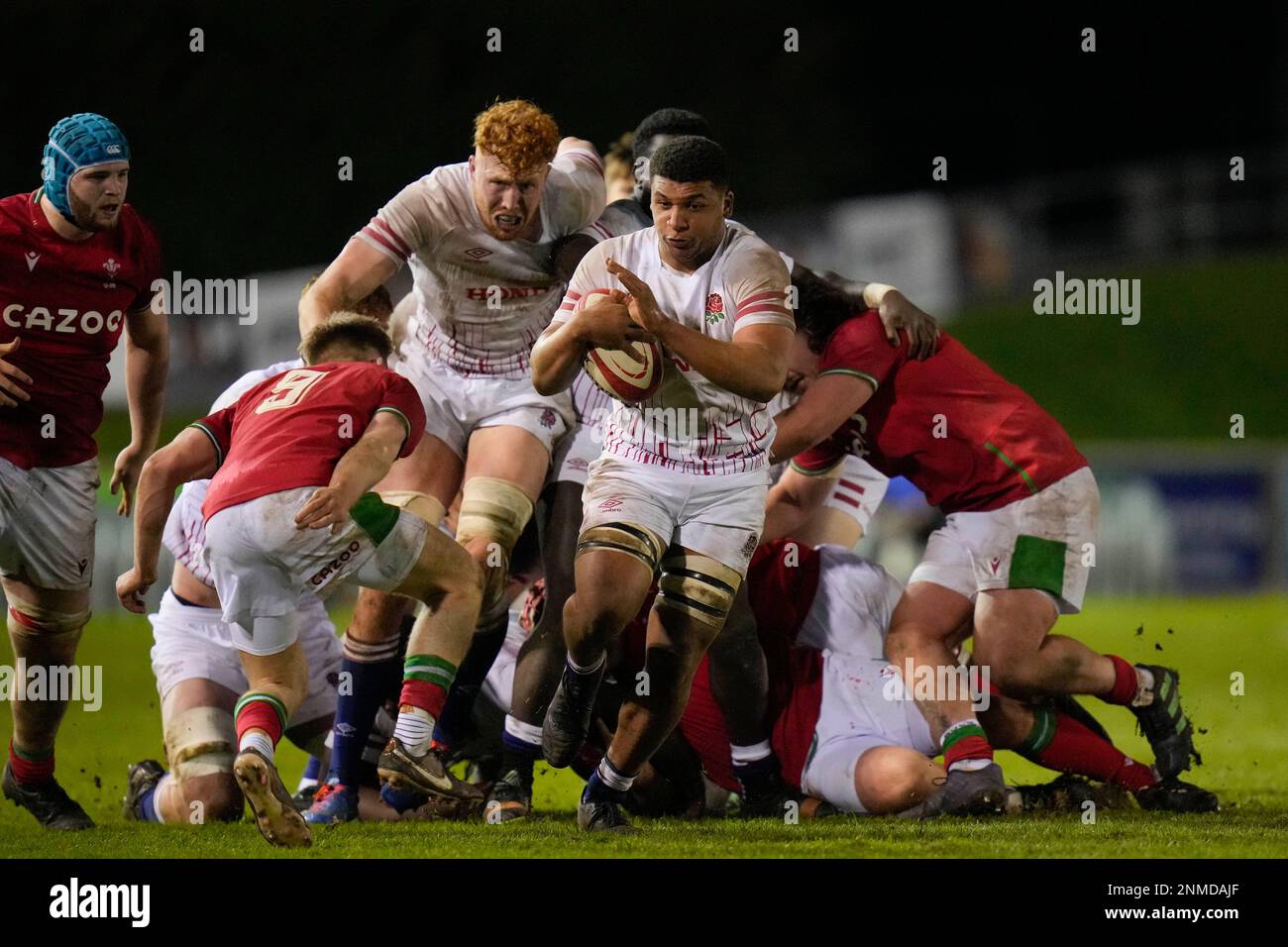 Tristan Woodman of England U20's breaks away from a maul during the ...