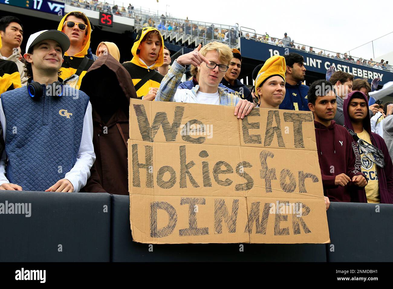 ATLANTA, GA - OCTOBER 30: Yellow Jacket fans show their loyalty during ...