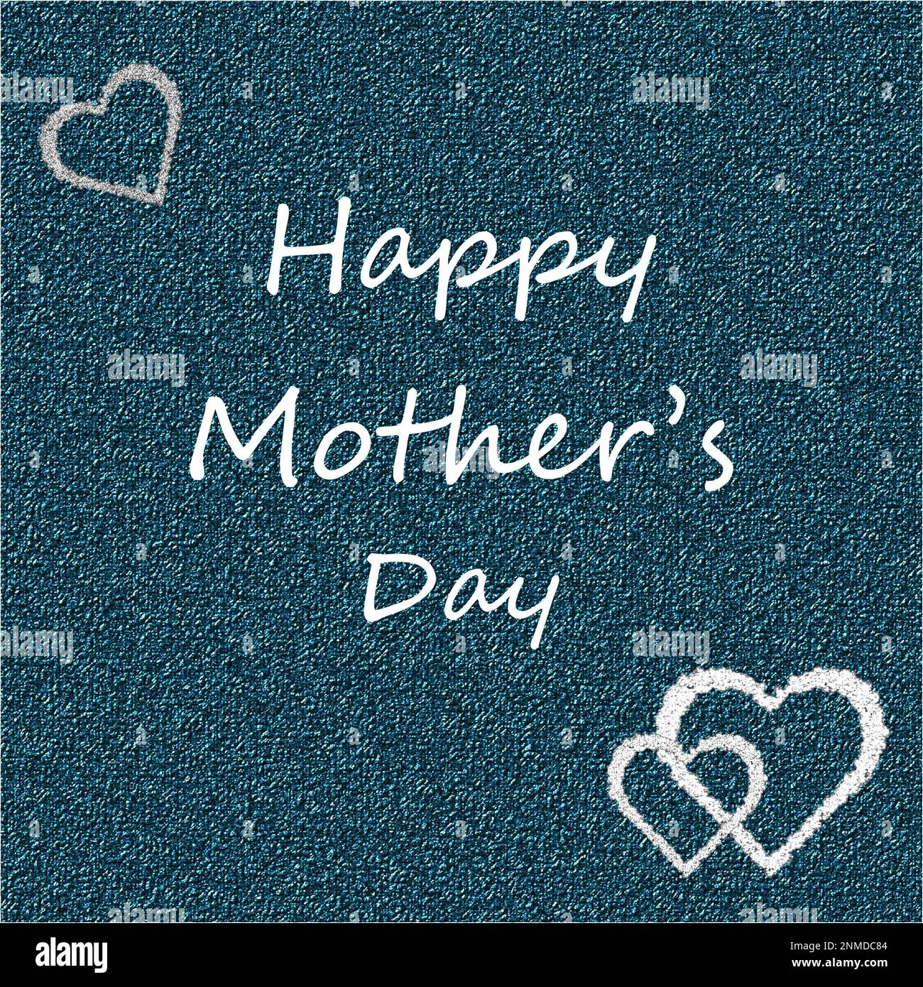 Happy Mother's day text message on blue textured background Stock Photo ...