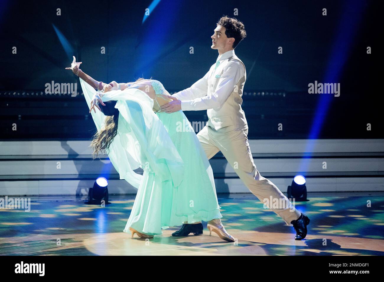 Cologne, Germany. 24th Feb, 2023. Timon Krause, mentalist, and Ekaterina Leonova, professional ...