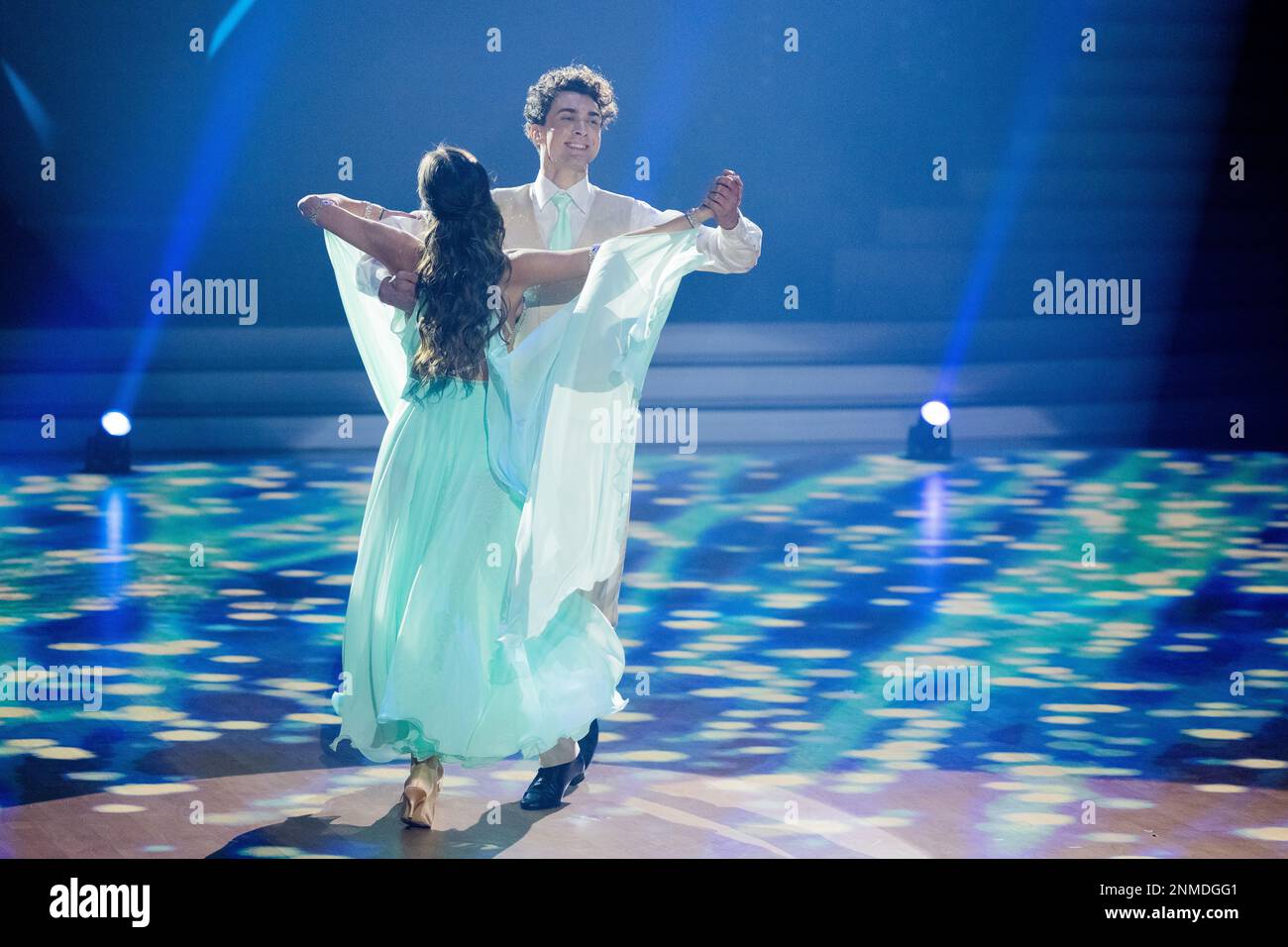 Cologne, Germany. 24th Feb, 2023. Timon Krause, mentalist, and Ekaterina Leonova, professional ...