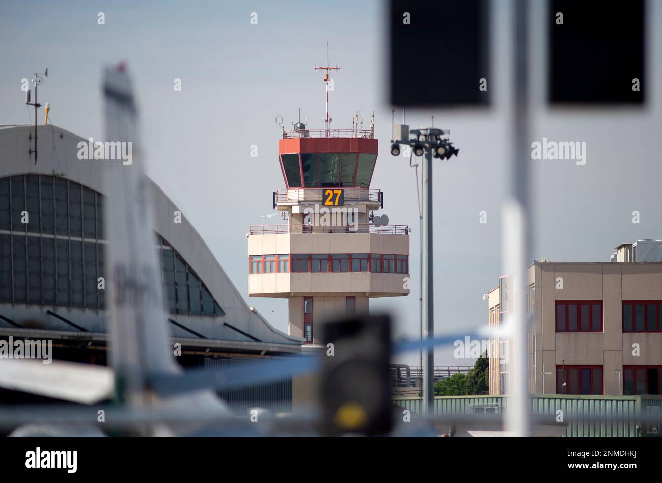 Control tower of Cuatro Vientos aerodrome, the day of the combined ...