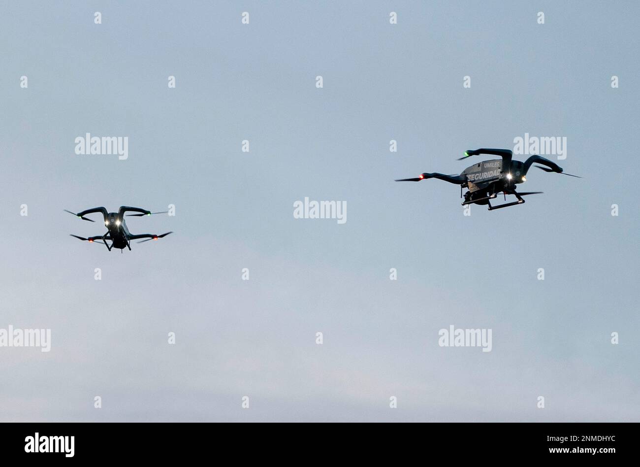 Two security and transport drones during the combined operation between ...