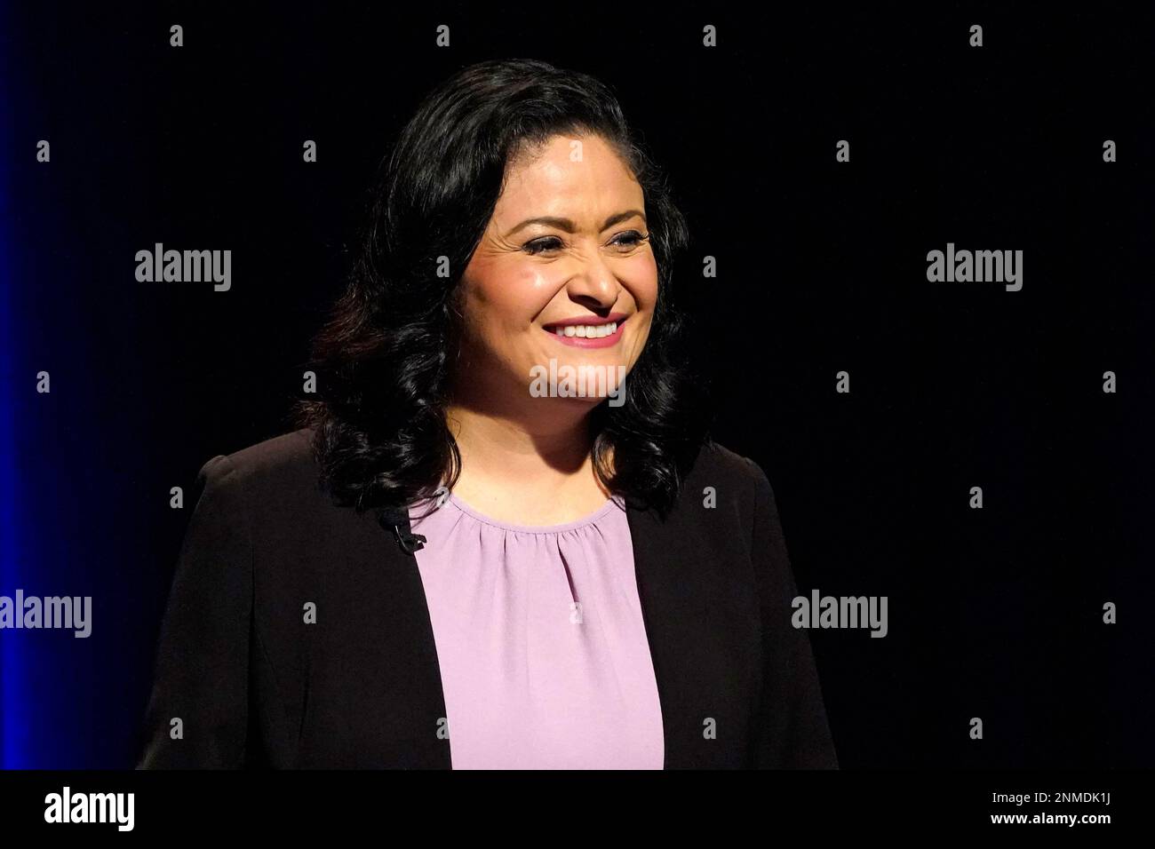 Lorena Gonzalez smiles after the second of two debates before the ...