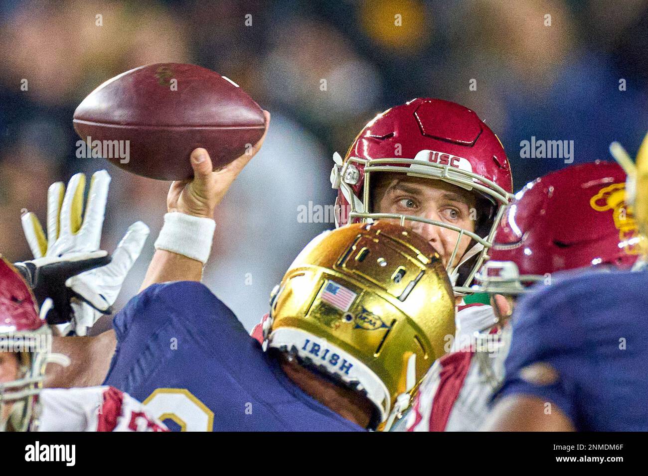 SOUTH BEND, IN - OCTOBER 23: USC Trojans quarterback Kedon Slovis (9 ...