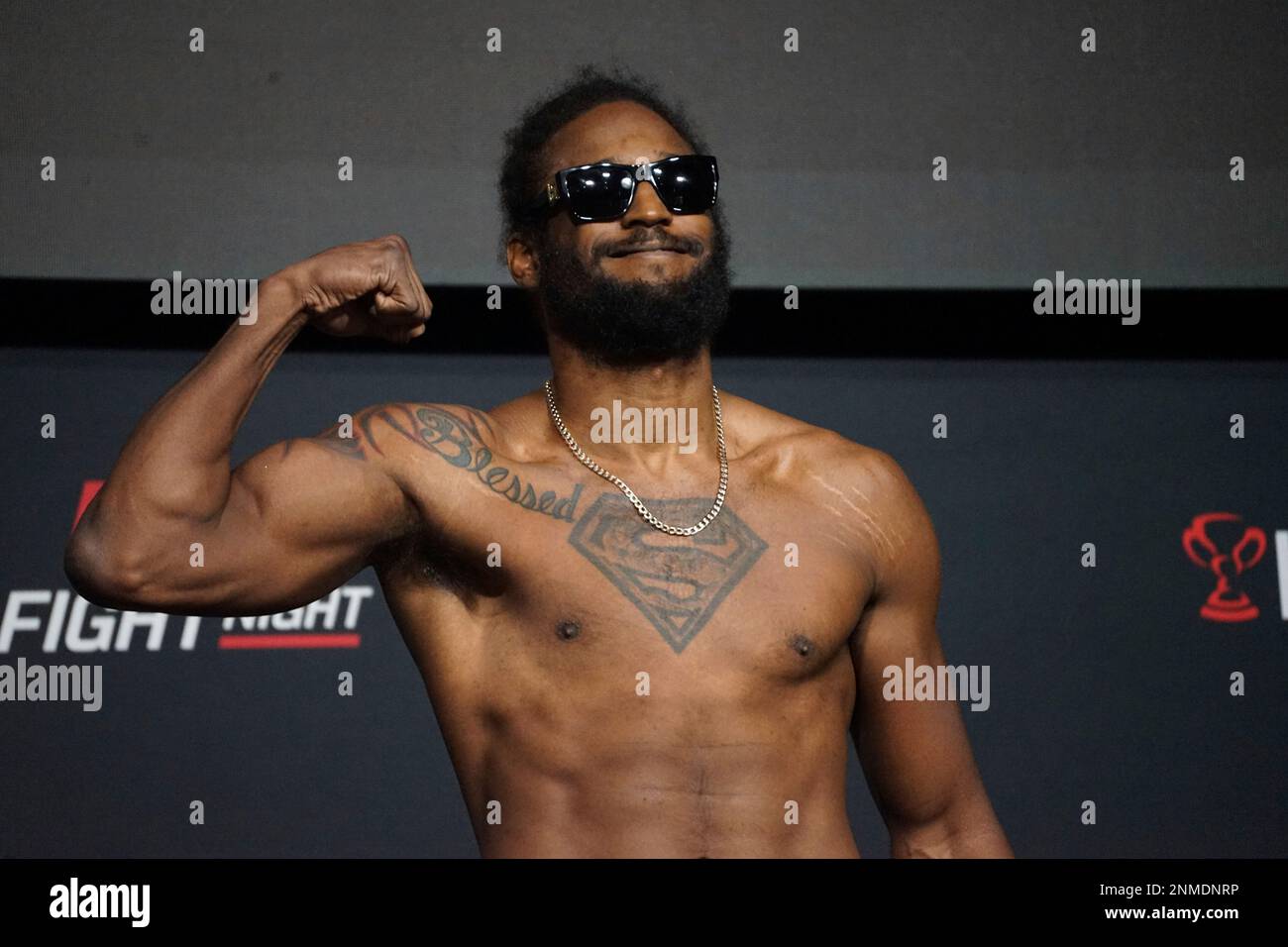 LAS VEGAS, NV - FEBRUARY 24: Ryan Spann weighs in ahead of their UFC ...