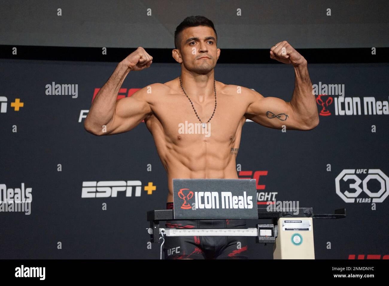 LAS VEGAS, NV - FEBRUARY 24: Andre Muniz weighs in ahead of their UFC ...