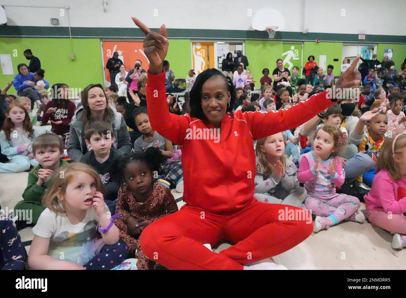 St. Louis, United States. 24th Feb, 2023. Olympic medalist Jackie ...