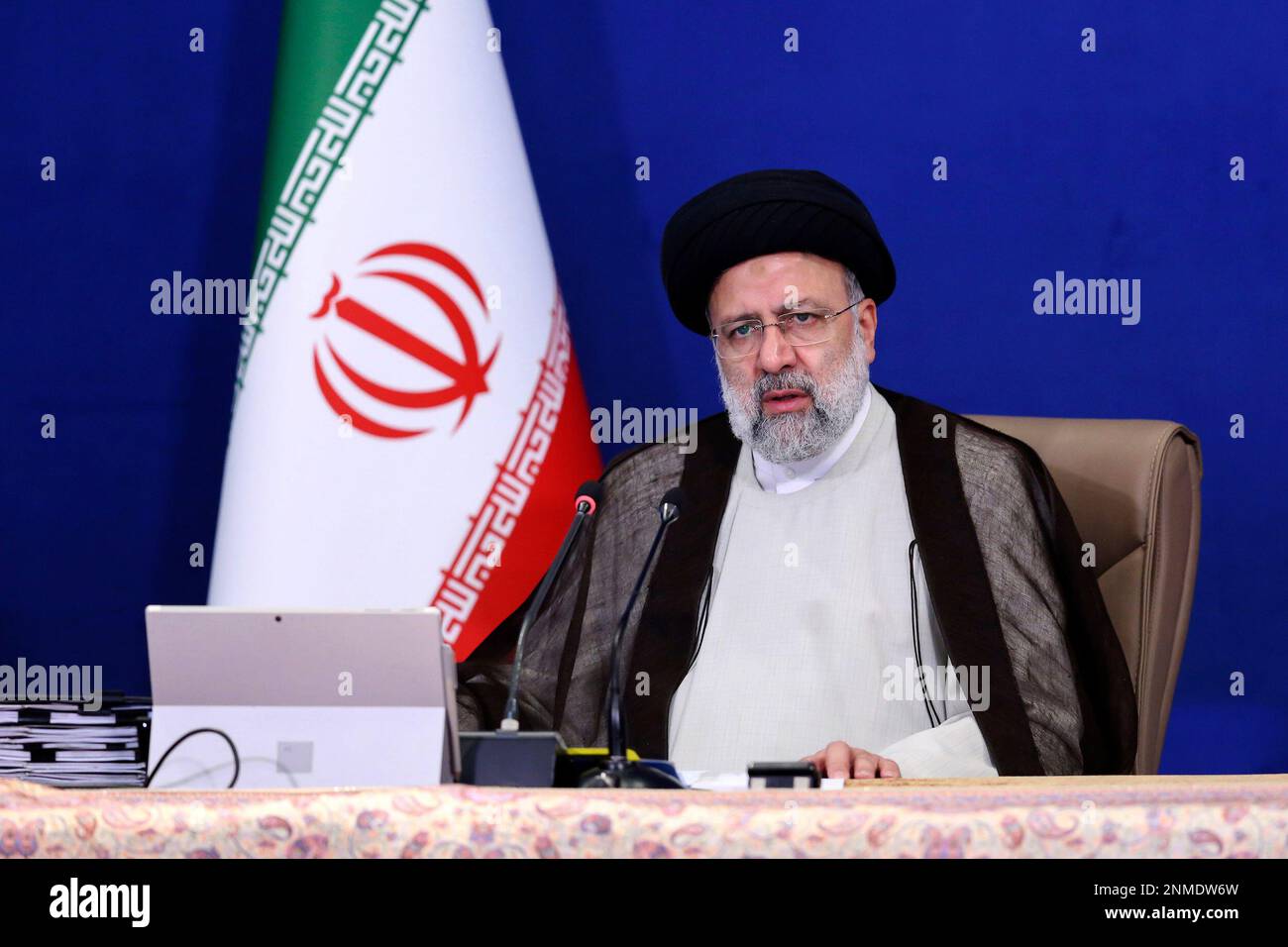 In this photo released by the official website of the office of the ...