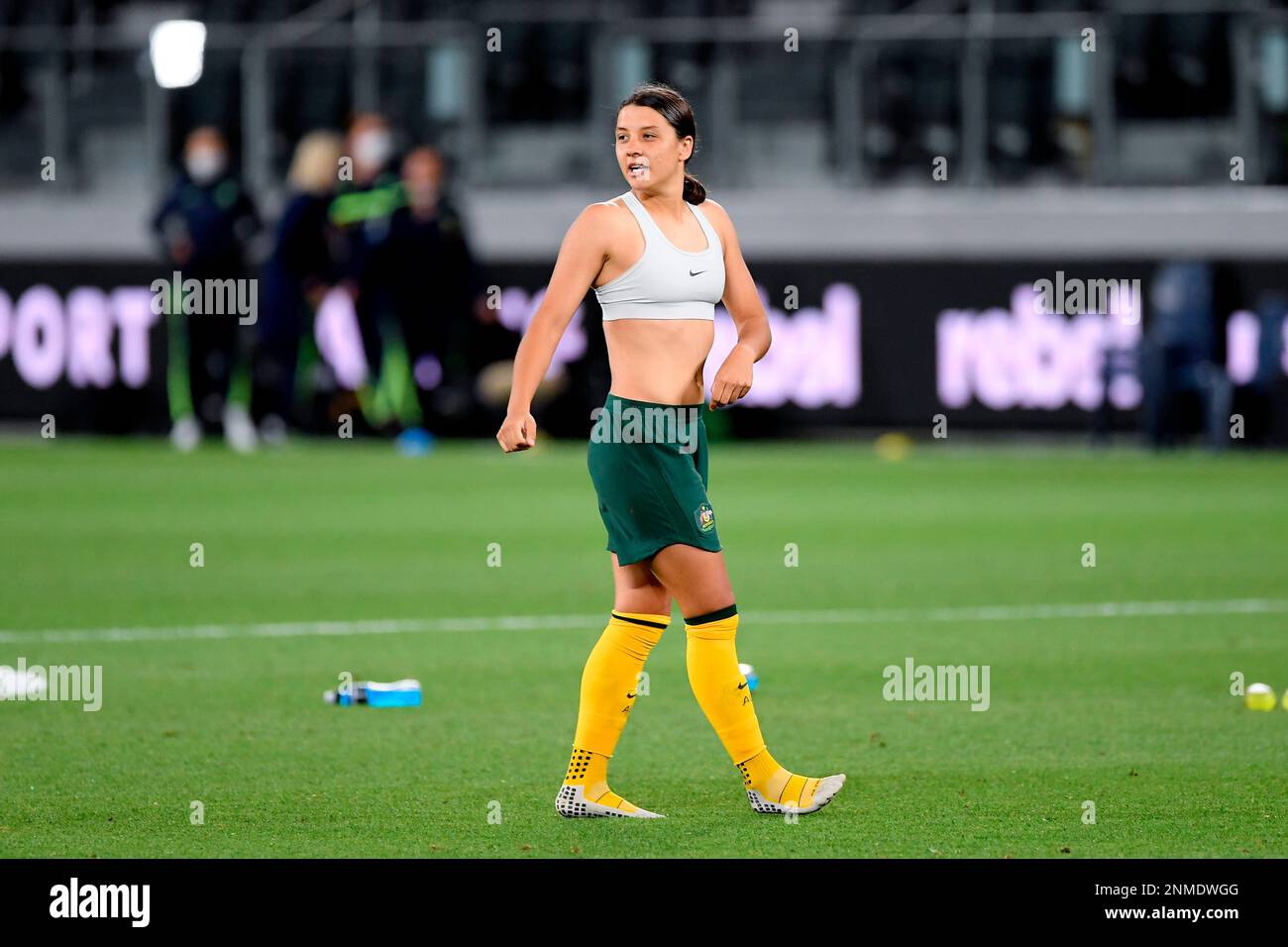 SYDNEY, AUSTRALIA - OCTOBER 26: Sam Kerr of Australia looks for a ...