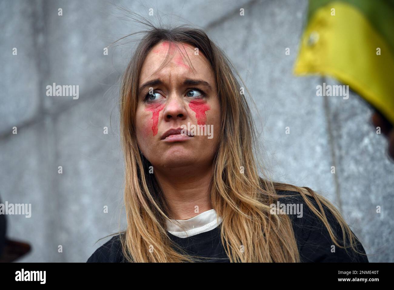 Ukraine protest face paint hi-res stock photography and images - Alamy