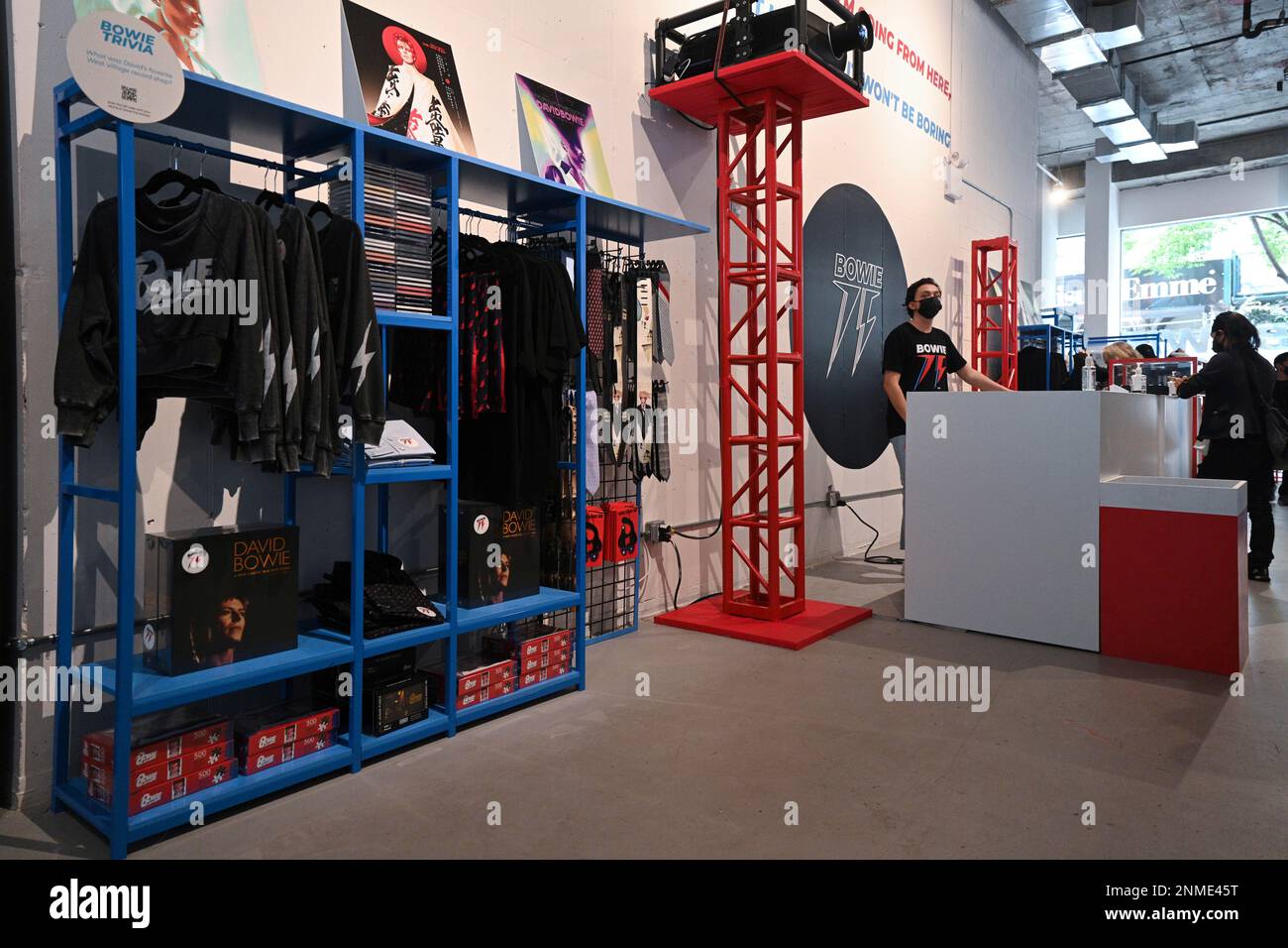 Photo by: NDZ/STAR MAX/IPx 2021 10/25/21 Merchandise on display at the grand opening of 'Bowie ...