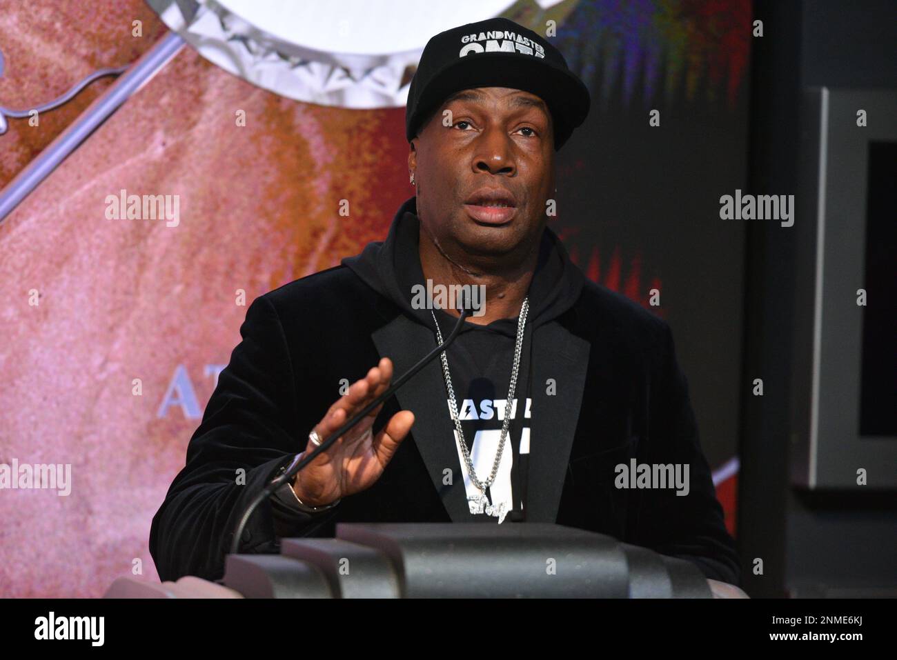 Grandmaster Flash attends the Empire State Building ceremonial lighting ...