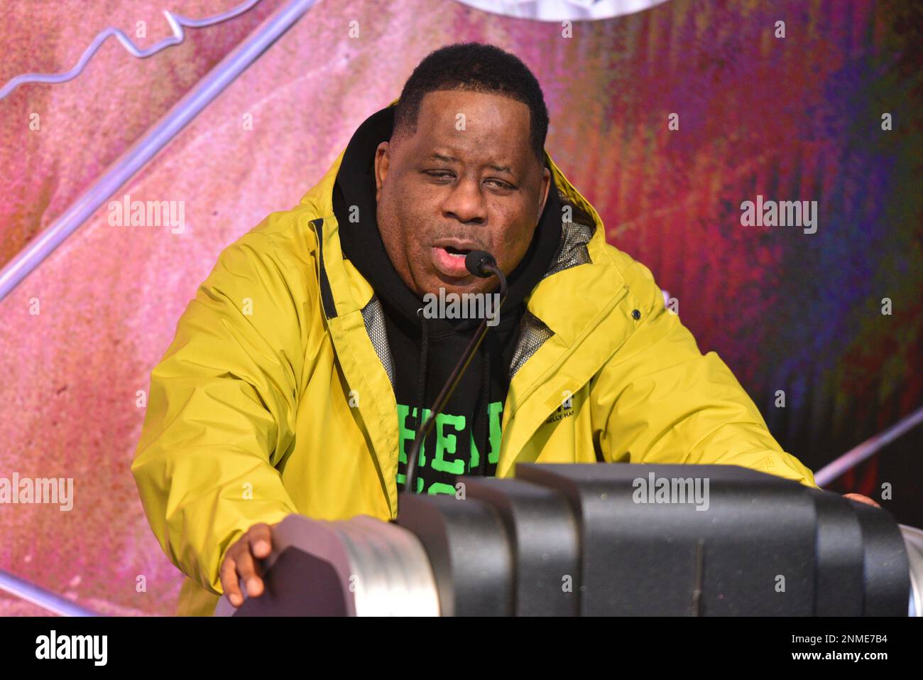 Grand Puba attends the Empire State Building ceremonial lighting in ...