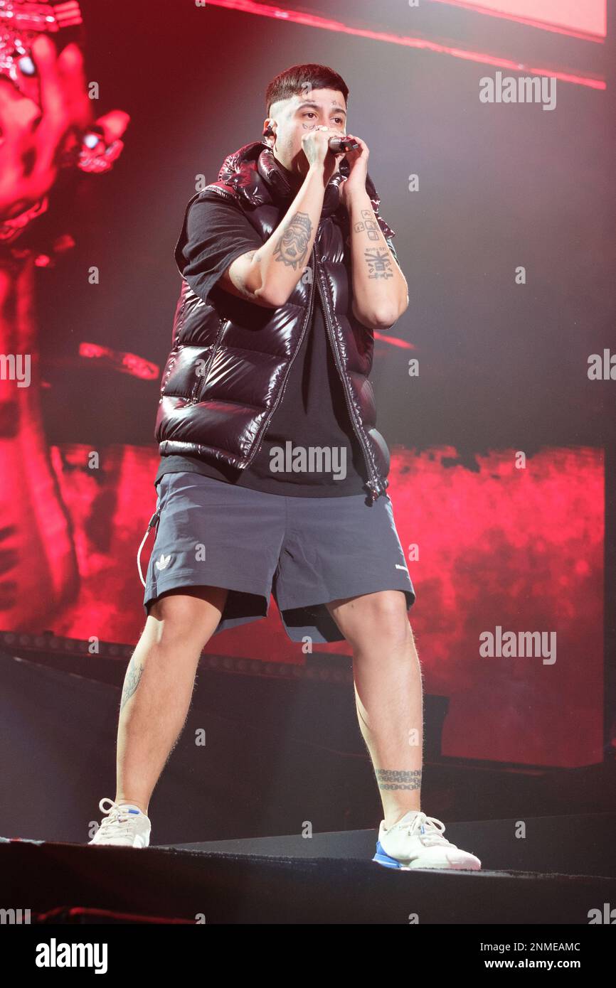 Madrid, Spain. 24th Feb, 2023. Argentine singer Mauro Ezequiel Lombardo ...