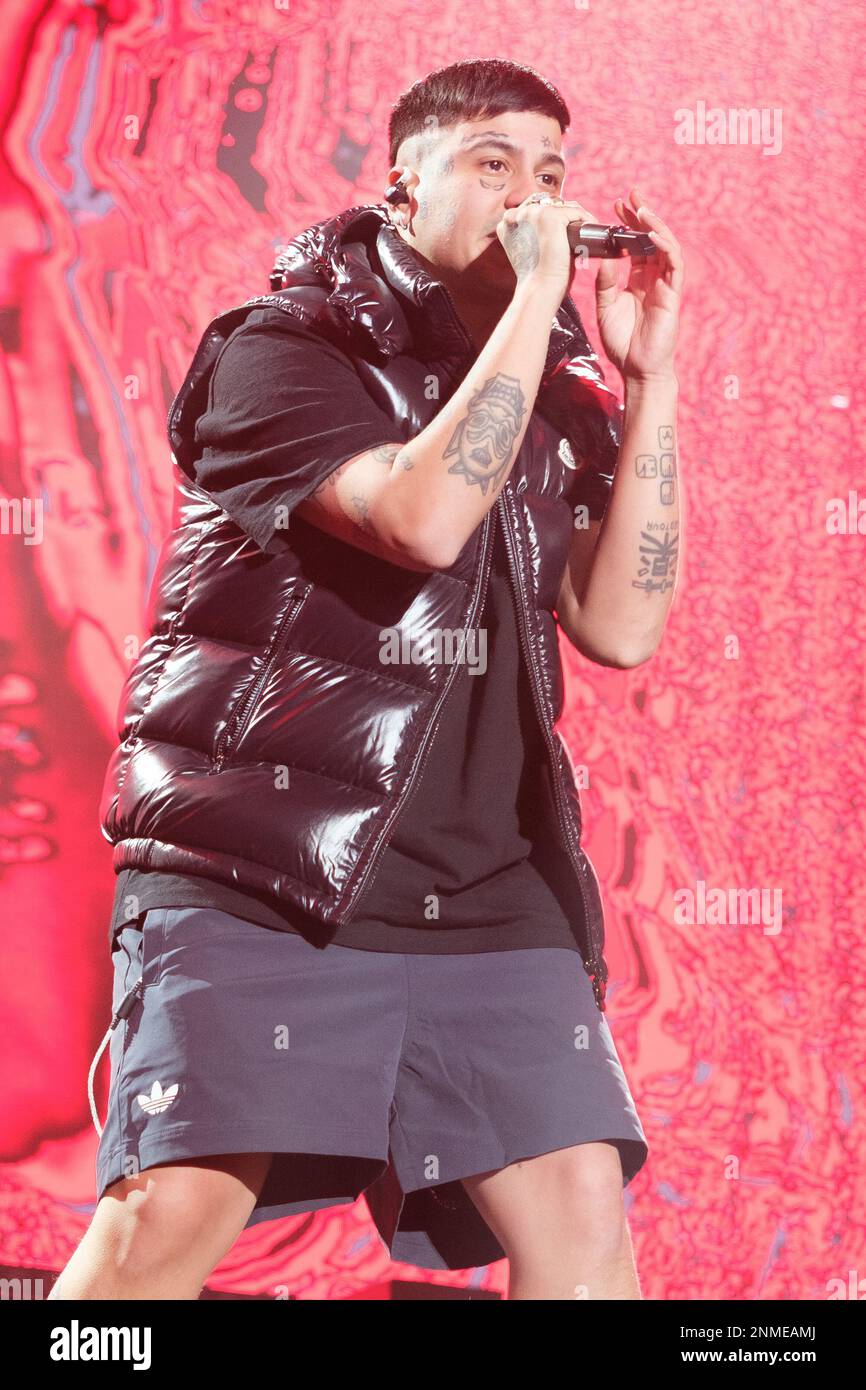 Madrid, Spain. 24th Feb, 2023. Argentine singer Mauro Ezequiel Lombardo ...