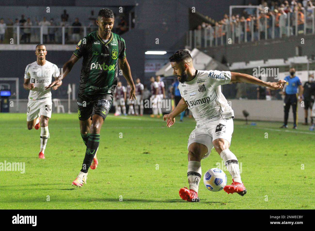 SP - Santos - 10/23/2021 - BRAZILIAN A 2021 - SANTOS X AMERICA-MG - Felipe Jonathan Santos ...
