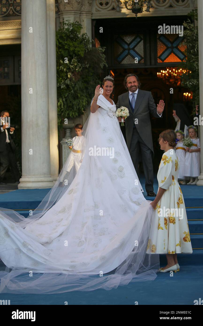 Nina Flohr arrives at the Annunciation Cathedral of St. Mary with her ...