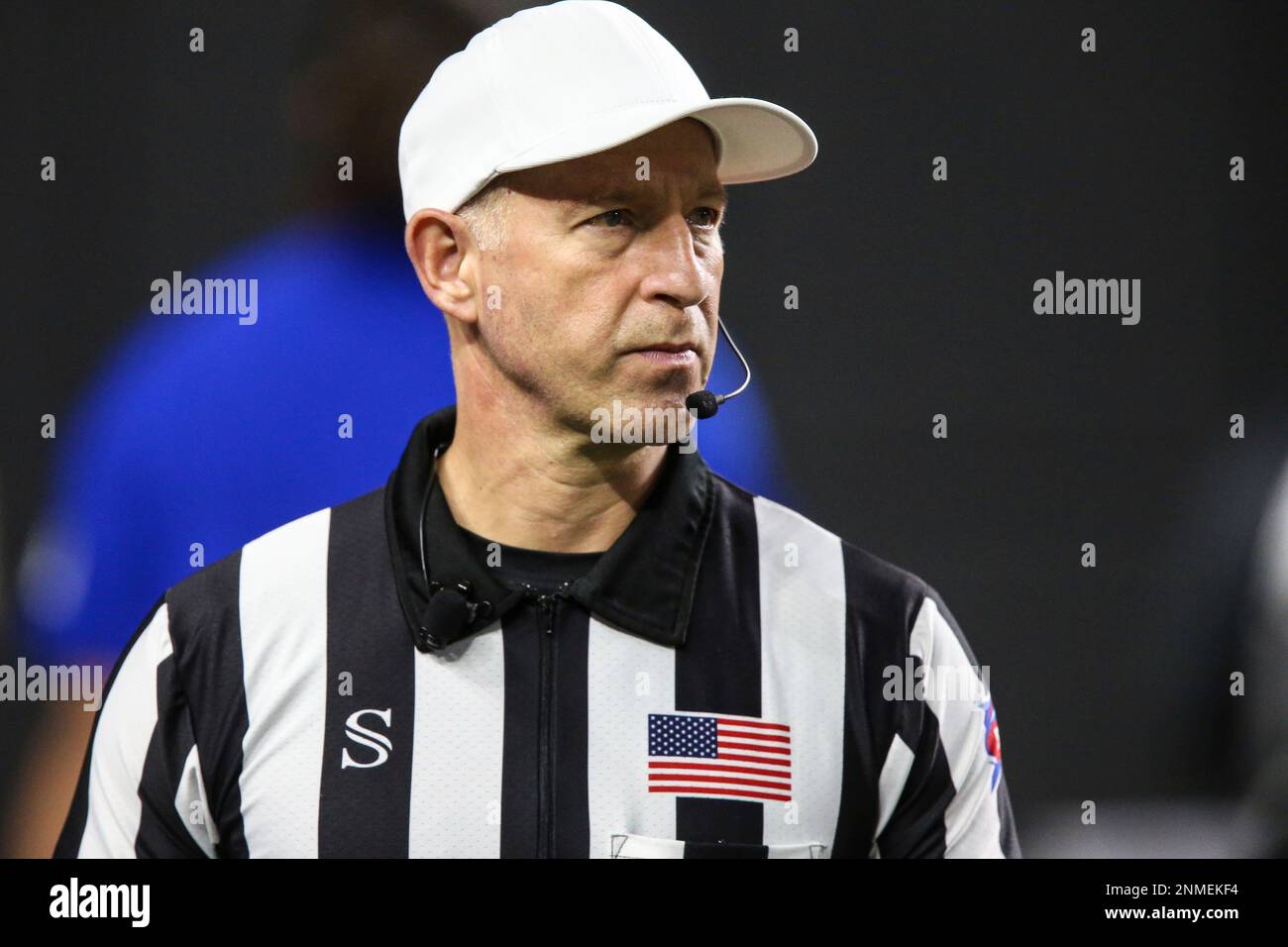 October 21, 2021: Referee Stephen Baron on the field prior to the start ...