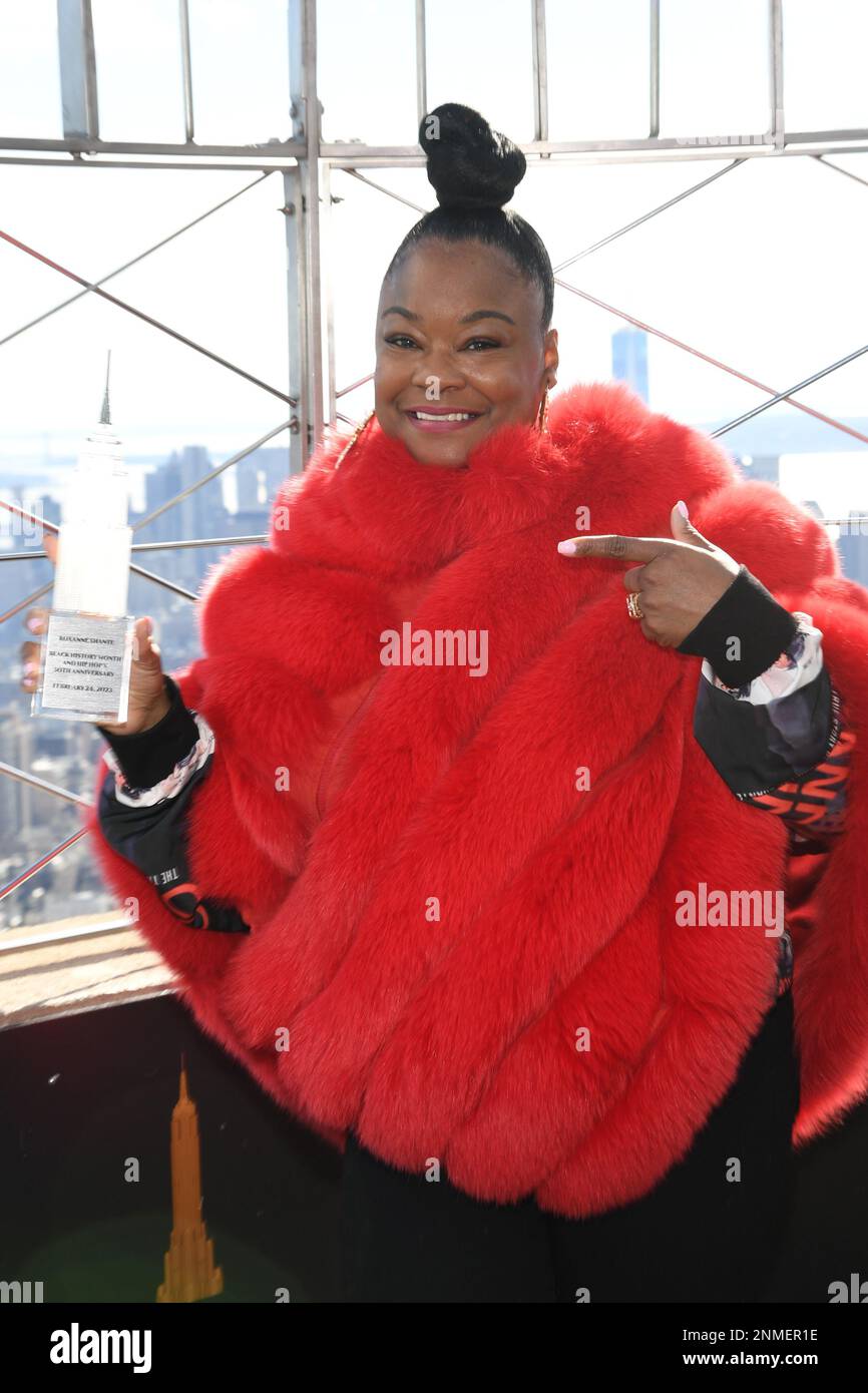 New York, USA. 24th Feb, 2023. Roxanne Shante visits the Empire State ...