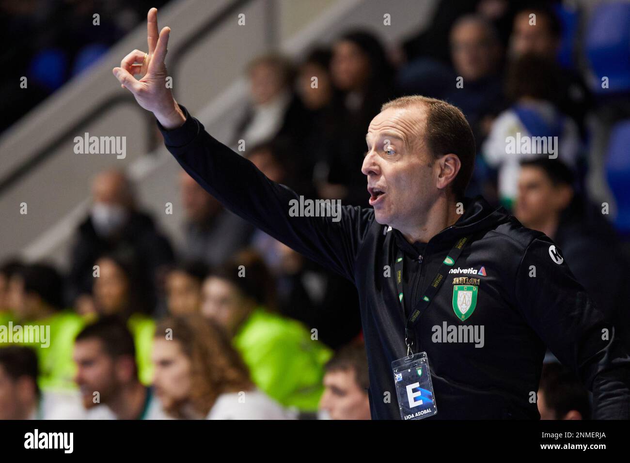 Pamplona, Spain. 24th Feb. 2023. Sports. Handball. Enrique Dominguez ...