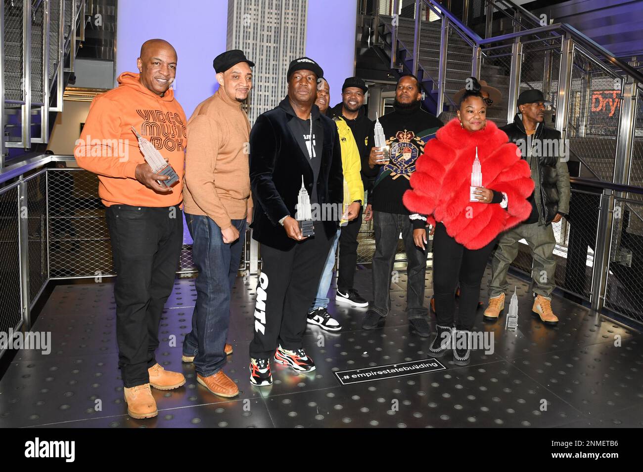 New York, USA. 24th Feb, 2023. Hip Hop artists Ralph McDaniels, DJ Red Alert, Grandmaster Flash ...