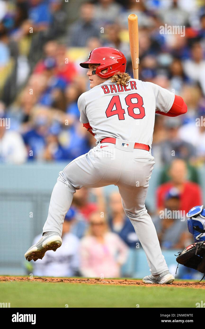 LOS ANGELES, CA - OCTOBER 06: St. Louis Cardinals center fielder ...