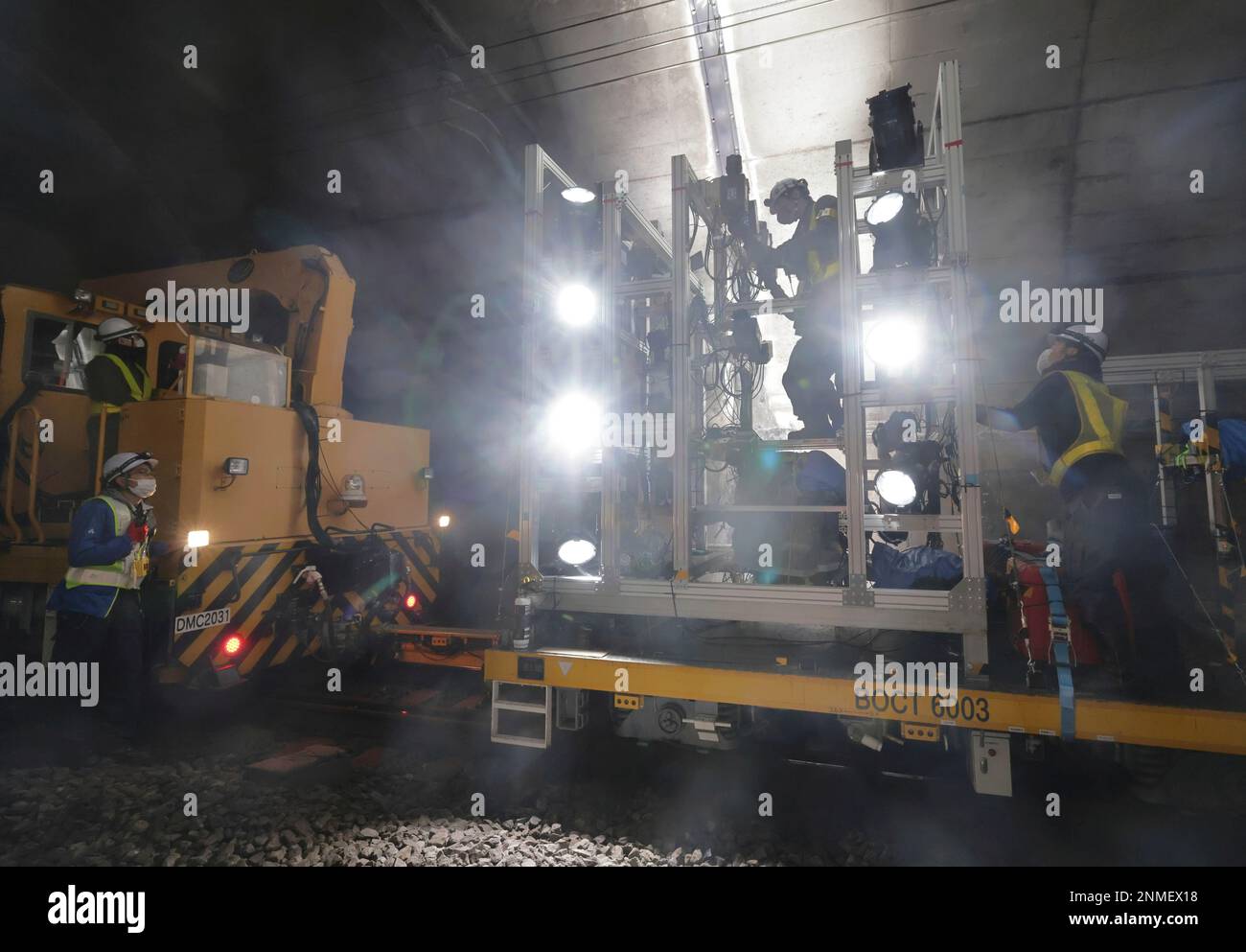 A photo shows a device of Infradoctor, a maintenance management system ...