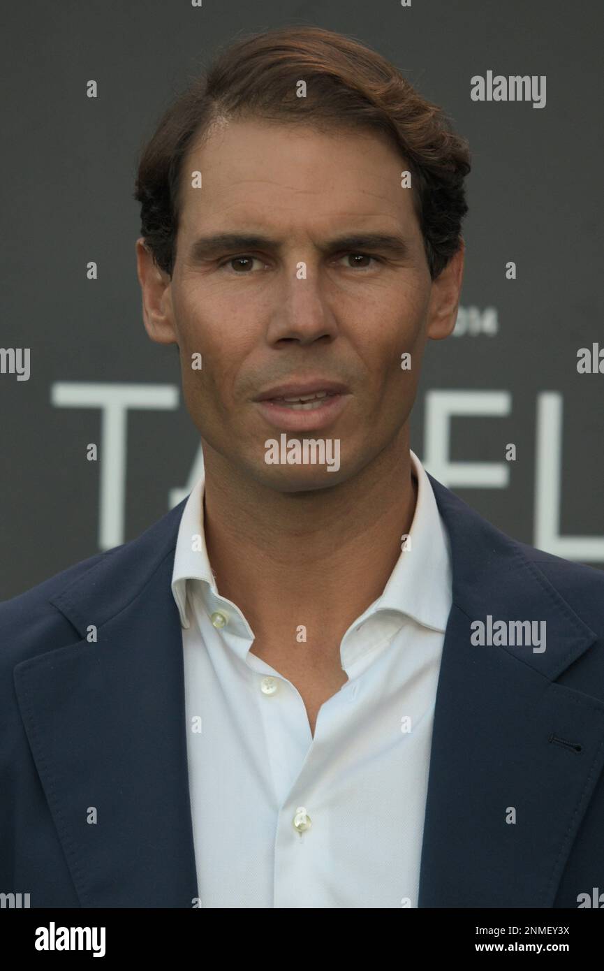 Rafa Nadal attends the presentation of the new location of the Tatel ...