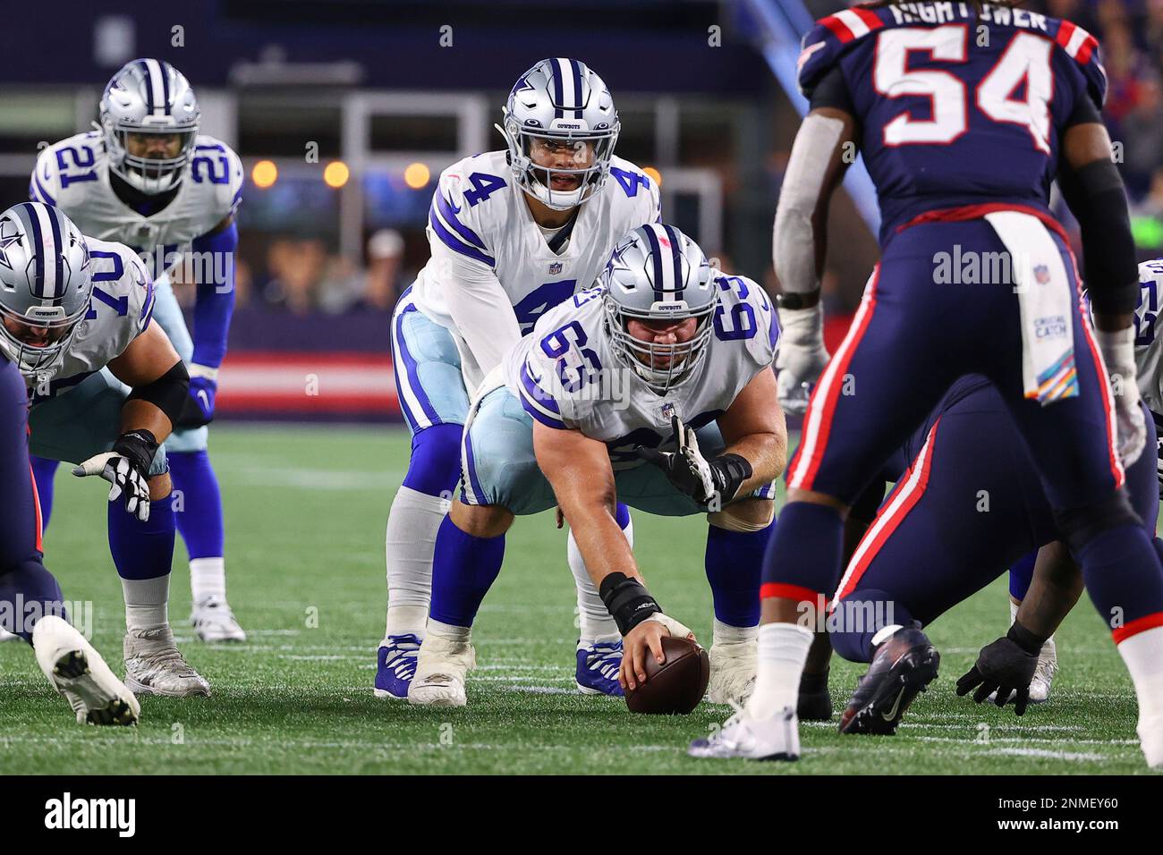 FOXBOROUGH, MA - OCTOBER 17: Dallas Cowboys quarterback Dak Prescott (4 ...