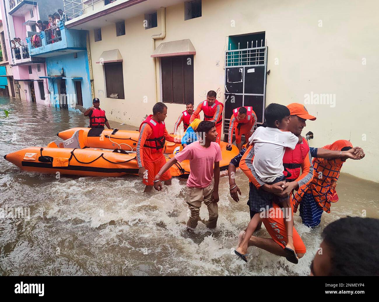 This photograph provided by India's National Disaster Response Force ...