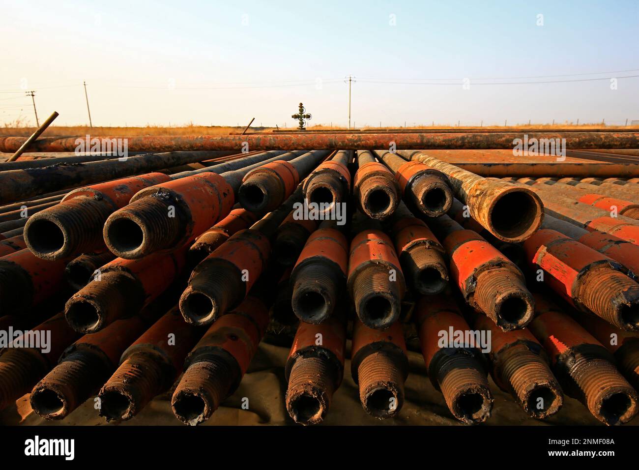 Oil production platform equipment pumping unit hi-res stock photography ...