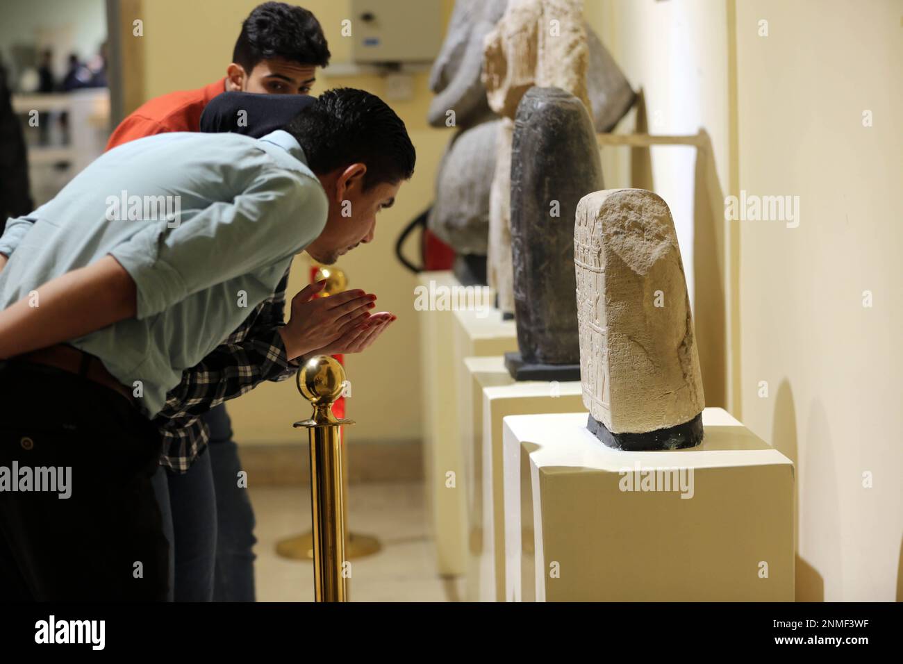 Baghdad, Iraq. 24th Feb, 2023. People visit the Iraq Museum in Baghdad ...