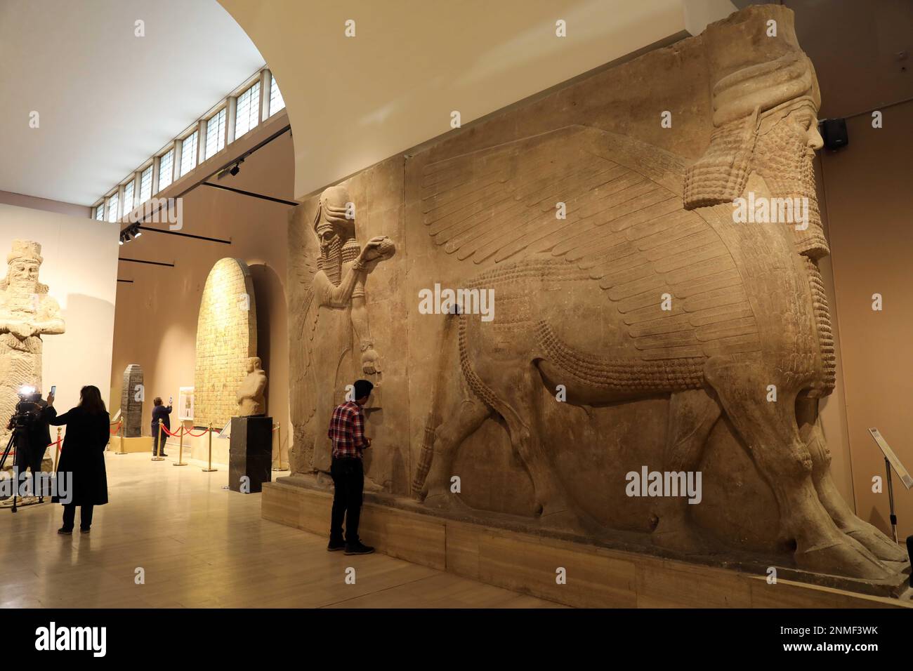 Baghdad, Iraq. 24th Feb, 2023. People visit the Iraq Museum in Baghdad ...