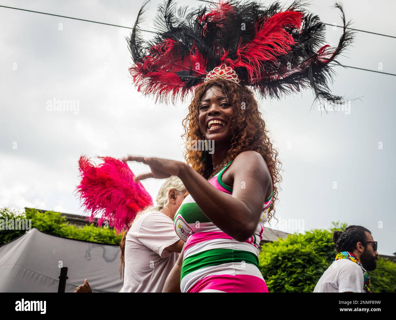 LANDSKRONA, SWEDEN – JULY 28, 2018: Local town carnival where people ...