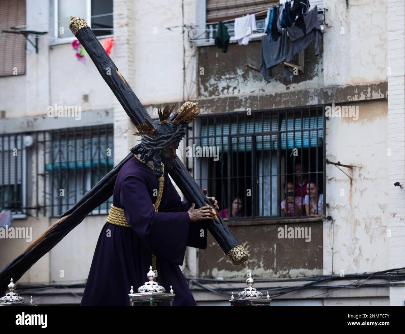 The Lord of the Great Power in the neighborhood of Los Pajaritos, during the Holy Mission 2021 ...