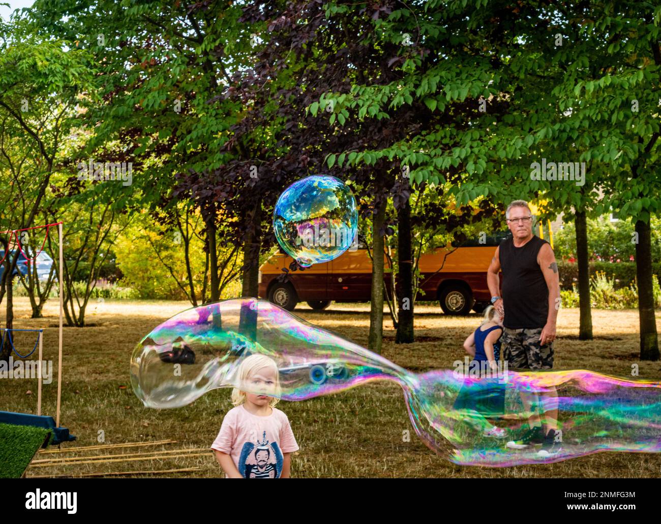 LANDSKRONA, SWEDEN – JULY 28, 2018: Local town carnival where people ...