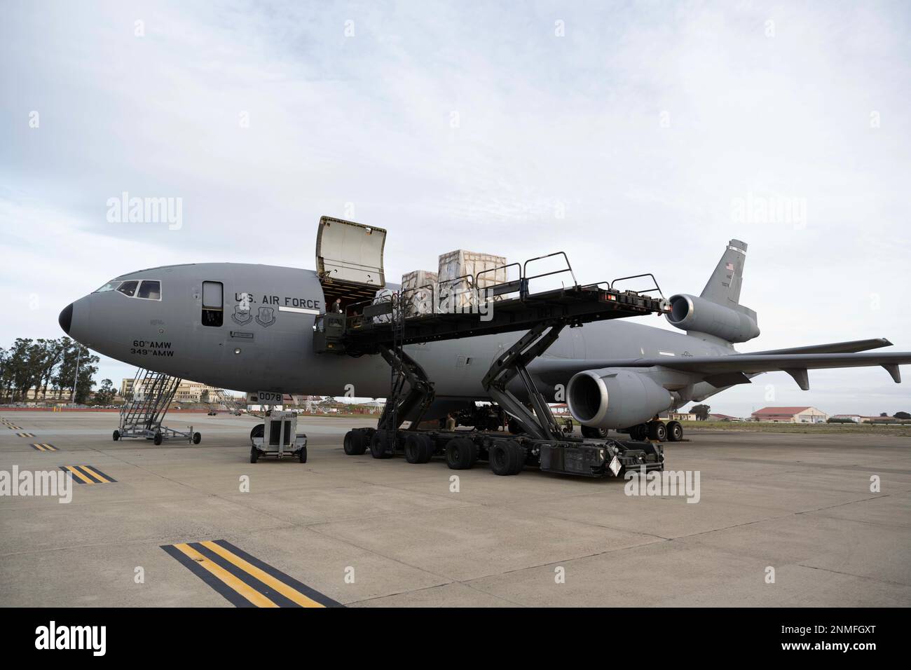 U.S. Airmen with the 6th Air Refueling Squadron and 60th Aerial Port ...