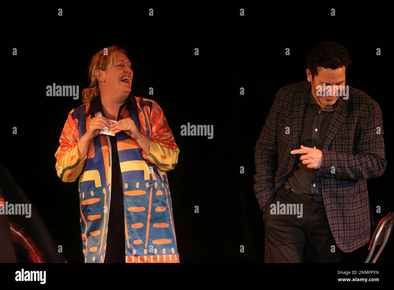 Actors Gloria Albalate and Mariano Rochman, during the presentation of ...