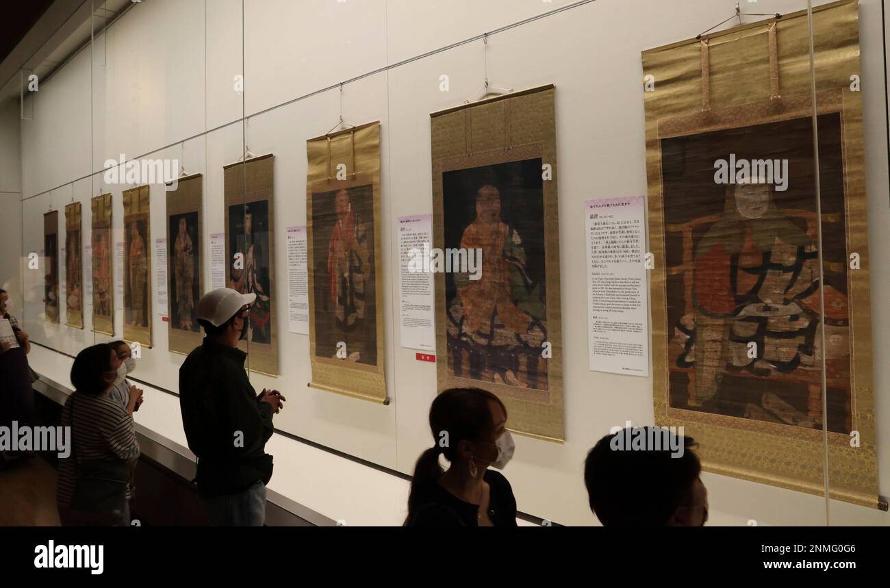 People visit a special exhibition "Commemorating the 1200th Anniversary ...
