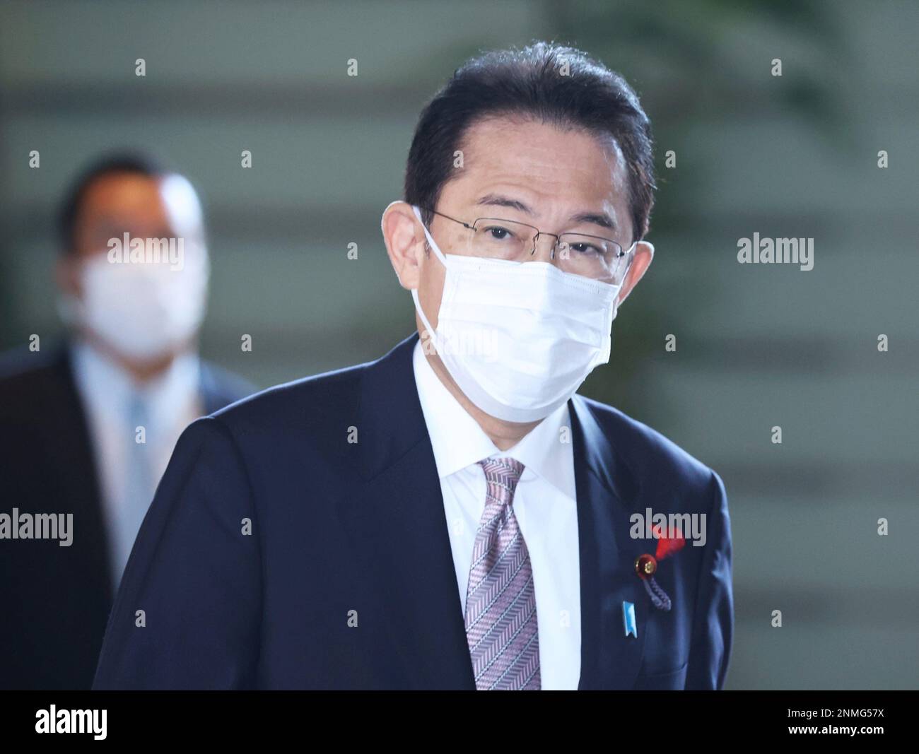Japan's Prime Minister Fumio Kishida arrives at the Prime Minister's ...