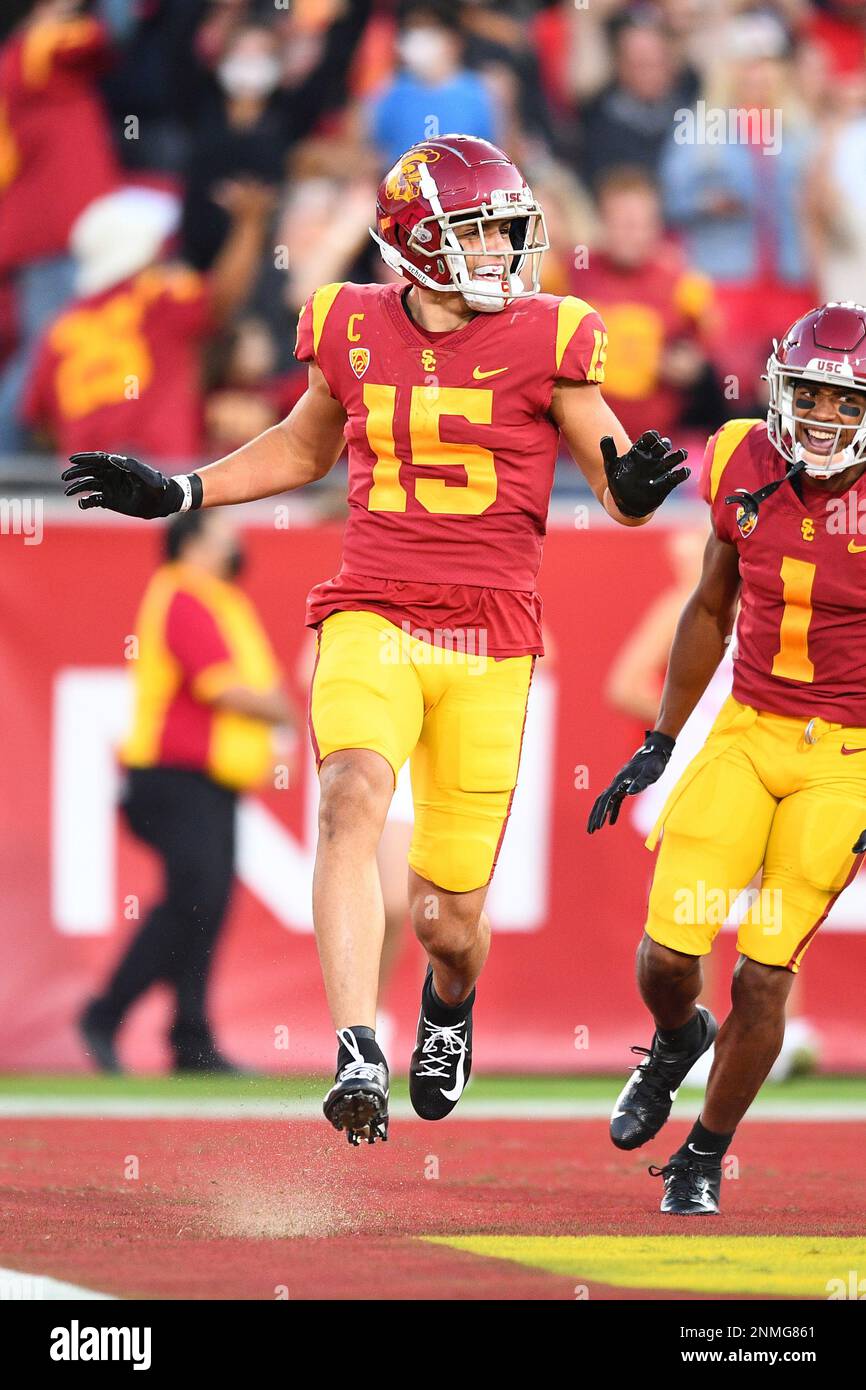 LOS ANGELES, CA - OCTOBER 09: USC Trojans wide receiver Drake London ...