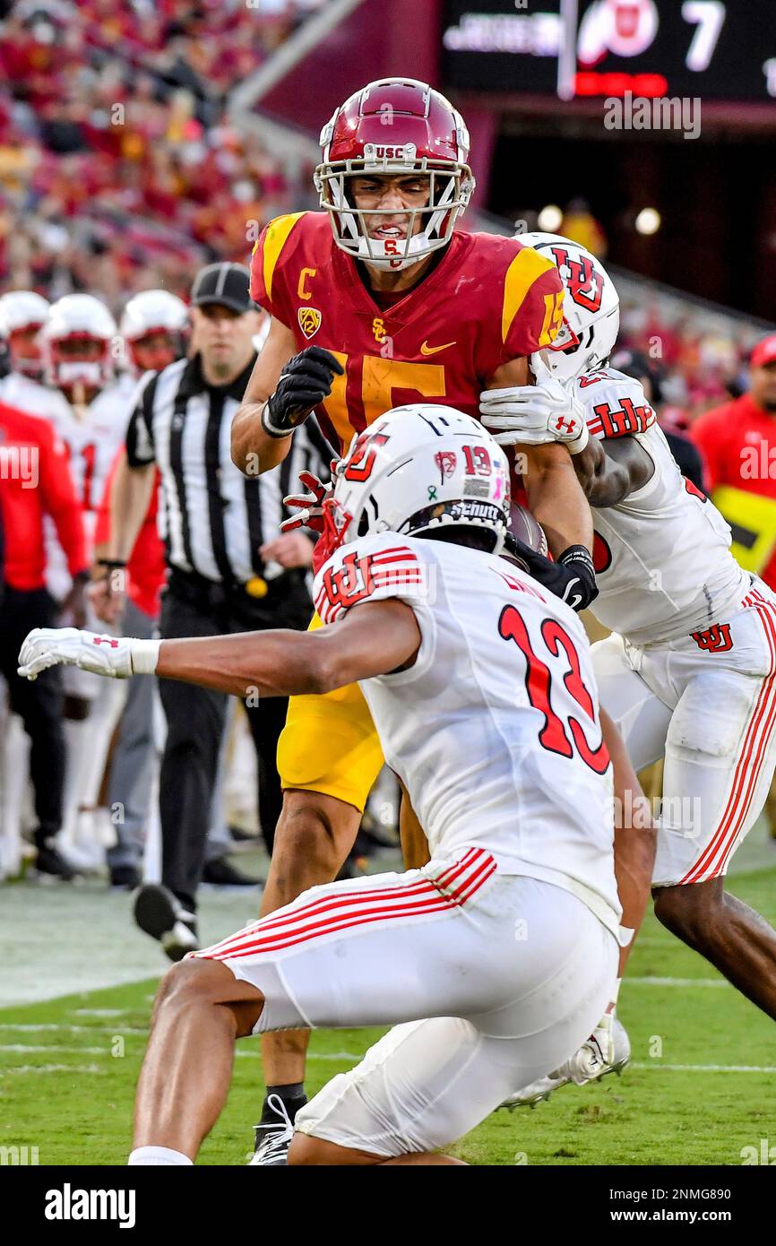 October 9, 2021 Los Angeles, CA.USC Trojans wide receiver Drake London ...