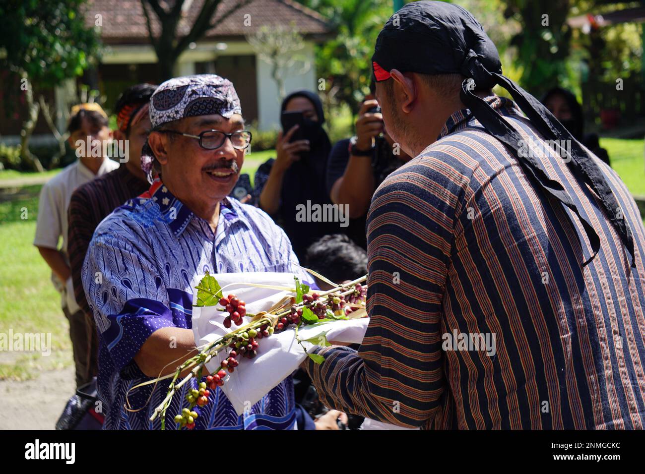 The ceremony of Manten Kopi (Coffee marriage). Manten Kopi is one of ...