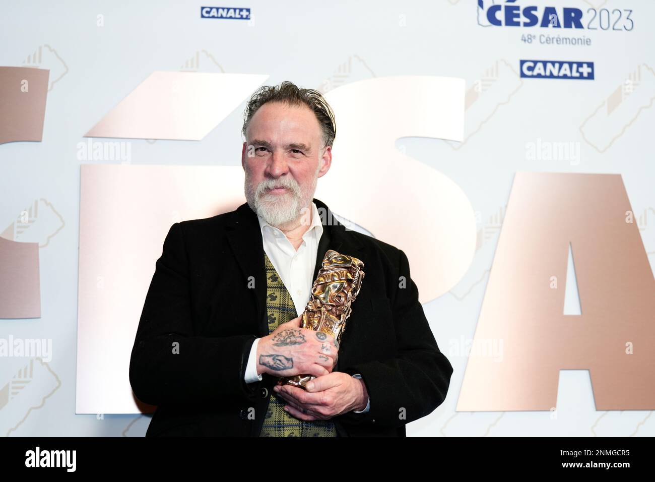 Belgian actor Bouli Lanners poses after receiving the Best supporting ...